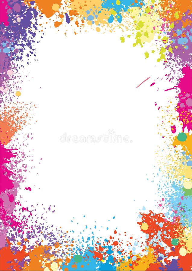 Frame Template Made of Paint Stains Stock Vector - Illustration of ...