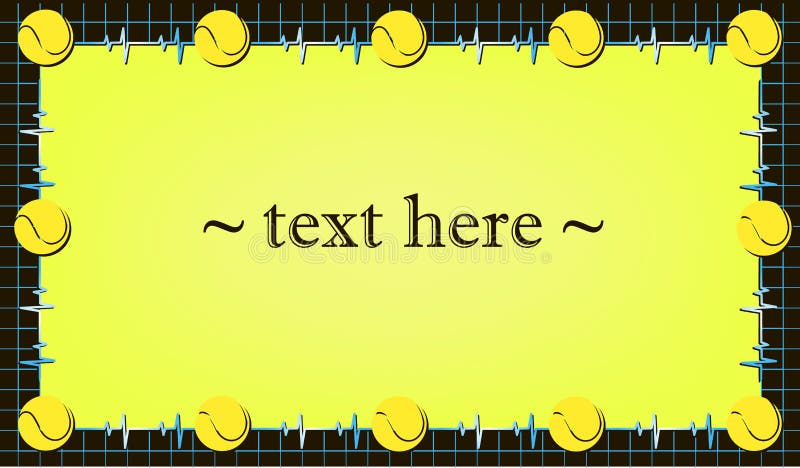 Frame with Tennis Ball and Snowman Stock Vector - Illustration of play ...