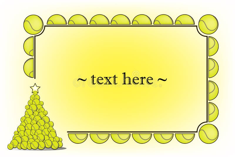 Frame with tennis ball stock vector. Illustration of ornament - 82606239