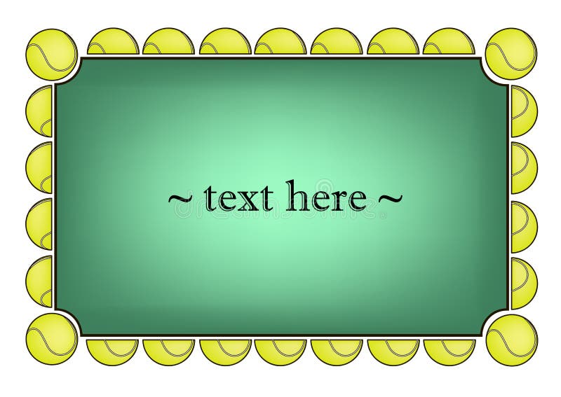 Frame with tennis balls stock vector. Illustration of pattern - 88554606