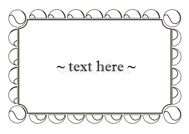 Frame with tennis balls stock vector. Illustration of lawn - 88554691