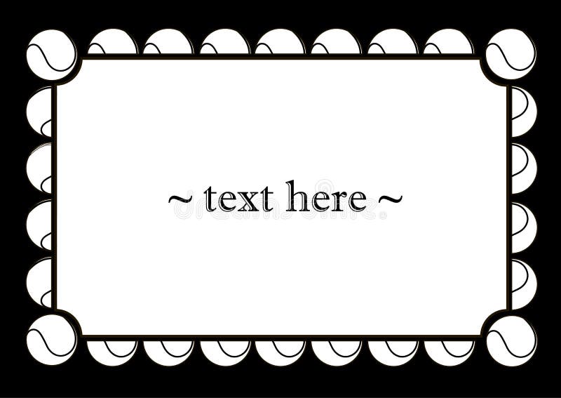 Frame with tennis balls stock vector. Illustration of pattern - 88554606