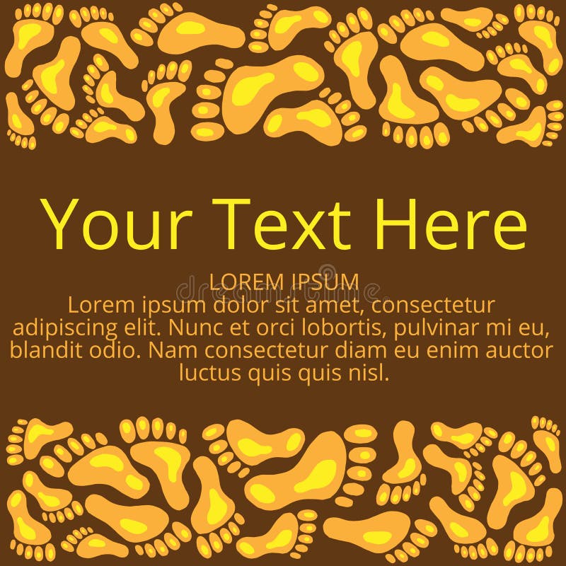 Frame for Text of Footprints 02 Stock Illustration - Illustration of ...