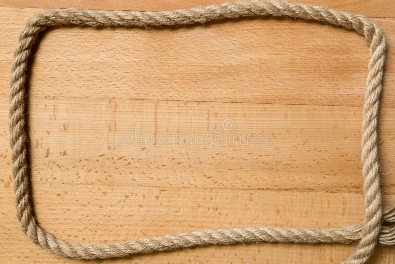 Frame for Text from Marine Rope on Wooden Boards Stock Photo - Image of ...