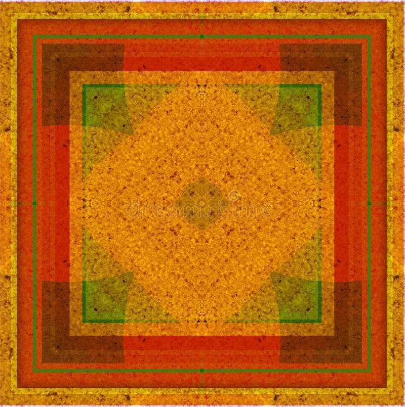 Frame for Text in Orange Tones in Retro Style. Stock Illustration ...