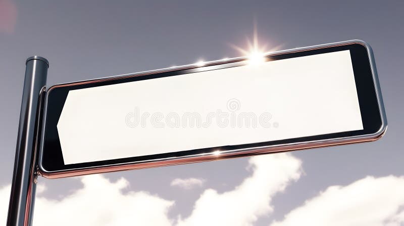 Frame for Text, Rectangular Road Sign Mockup for Posters and Online Ads ...