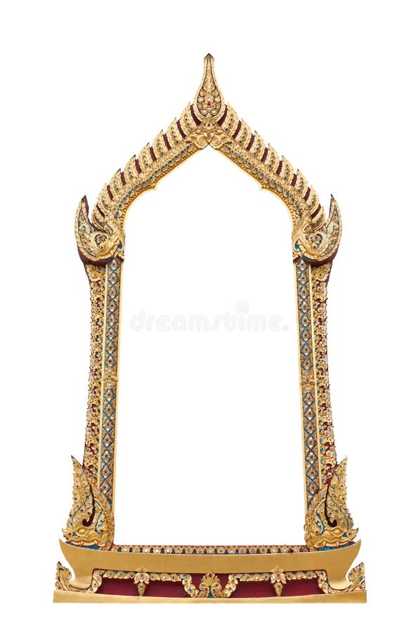 Frame of Thai Style Classic Art Stock Photo - Image of handmade, golden ...