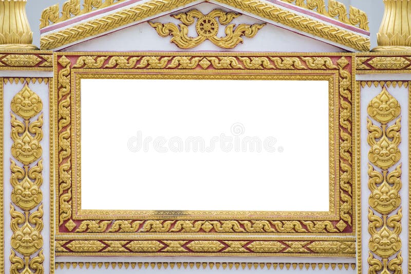 The Frame of Thai Ancient Art Stock Photo - Image of golden, thailand ...