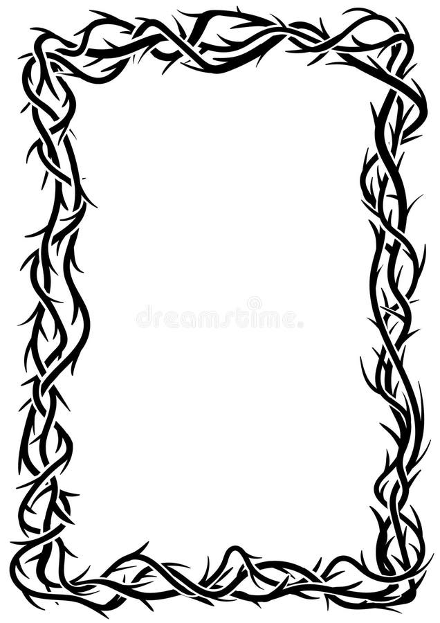 Frame of Thorns, Graphic Element Stock Vector - Illustration of ...