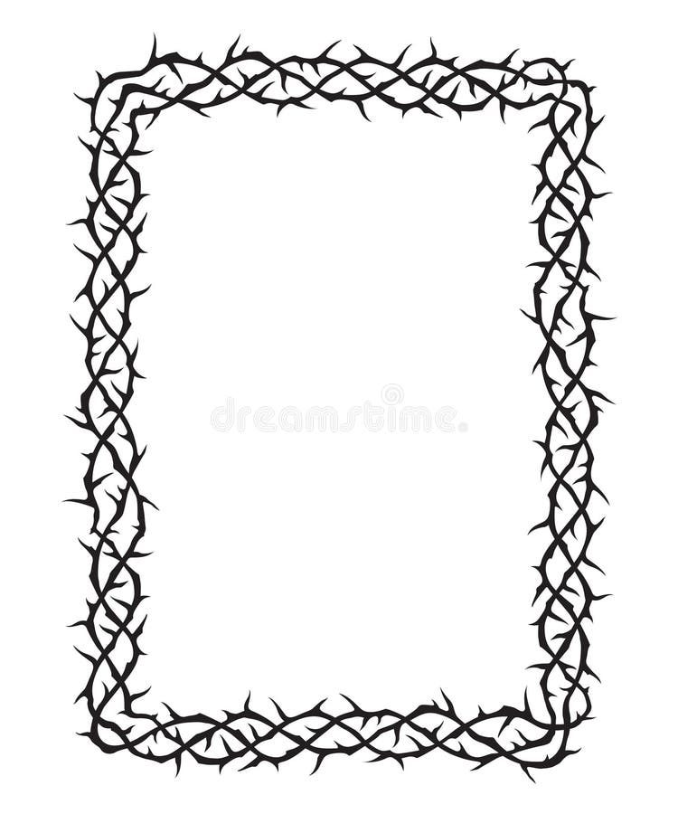 Frame of thorns image stock vector. Illustration of pattern - 309461756