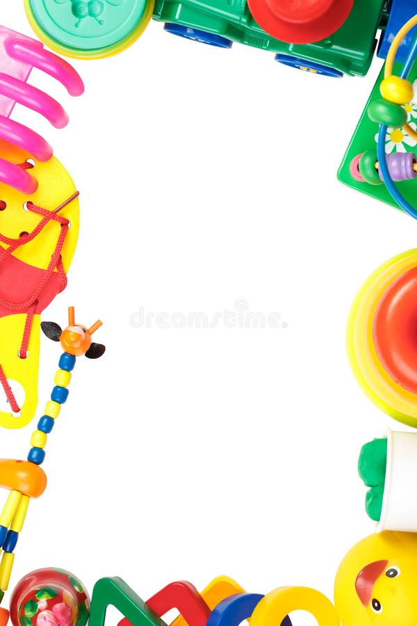 Color toys border stock image. Image of colourful, play - 35021511