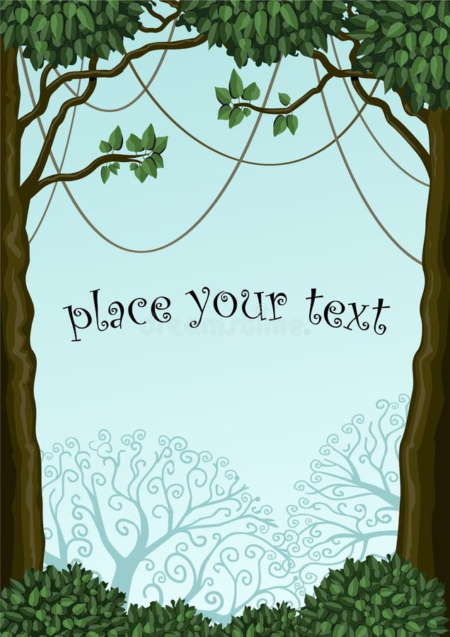 Frame of Trees Silhouettes of Trees 1 Stock Vector - Illustration of ...