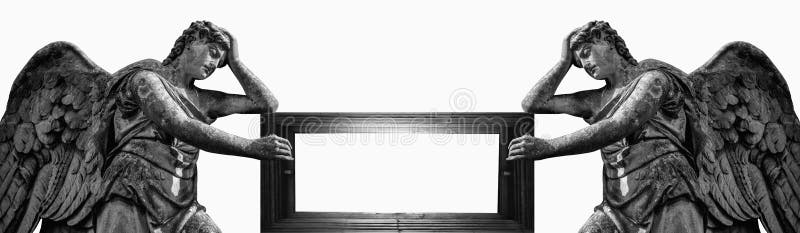 Two Beautiful Angels Archangels Standing Togtehr in Front of Divibe ...