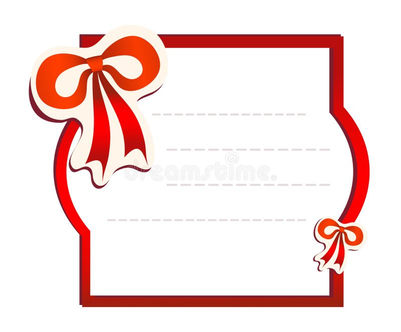 Frame with two ribbons stock illustration. Illustration of line - 16793088