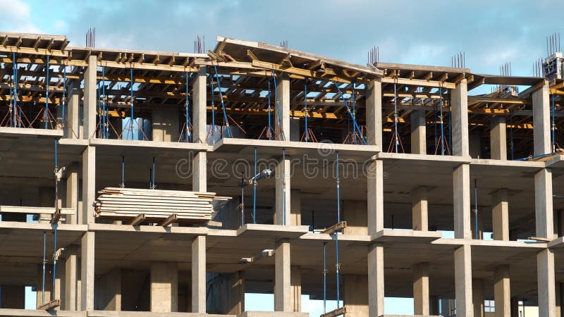 Frame of Unfinished Construction of Dwelling House, Cast Concrete ...