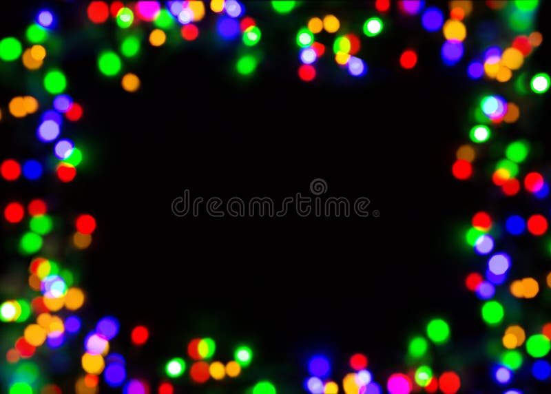 Frame of Unfocused Colored Lights Stock Image - Image of glittering ...