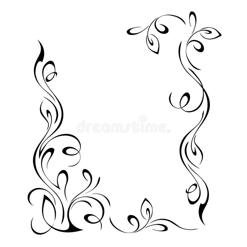 Black Rectangular Scroll White Stock Illustrations – 79 Black ...