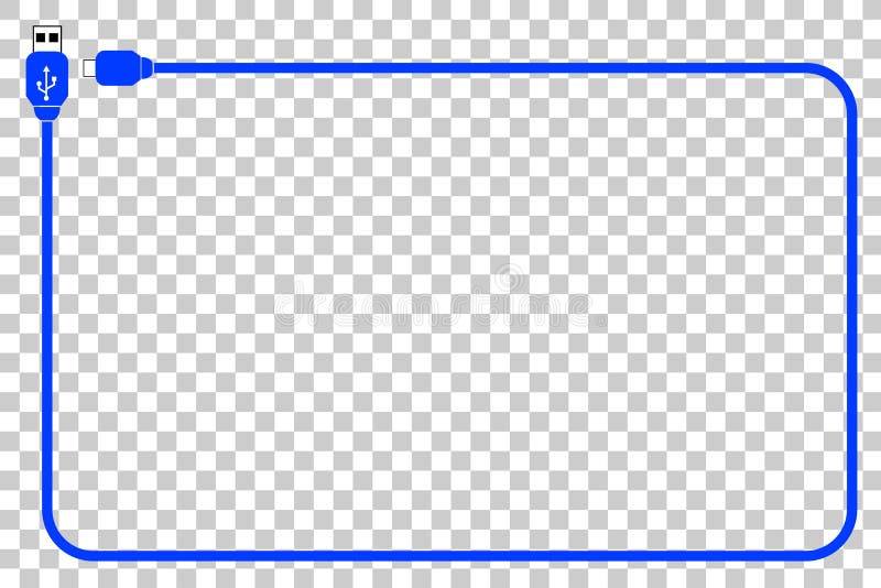 Frame - USB Cable, Isolated on White Background Stock Vector ...