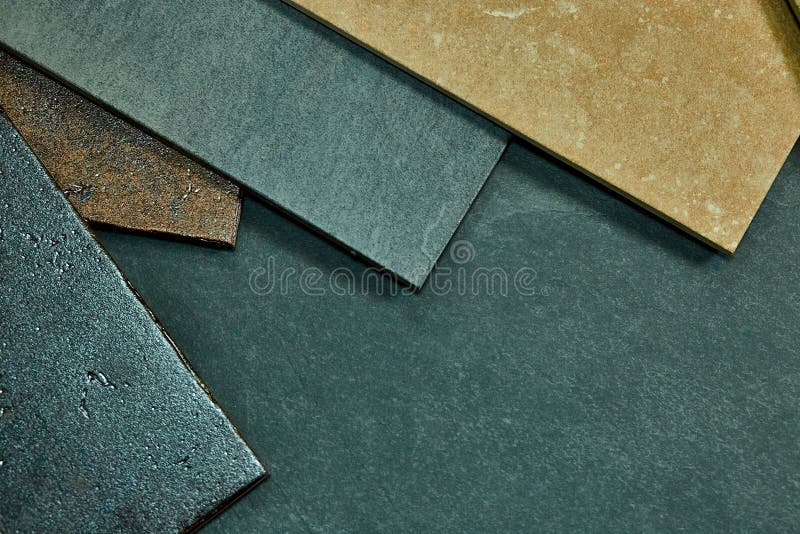 Frame of Various Decorative Tiles Samples. Colorful Samples of a Stone ...
