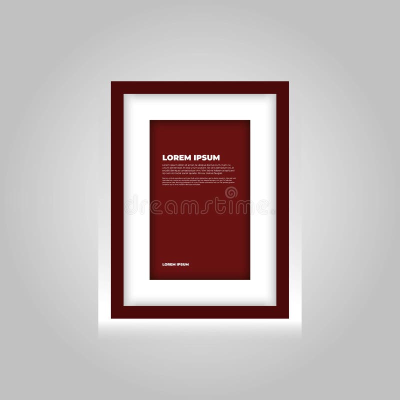 Frame Vector. Paper Design Vector with Text, Picture Frame and Shadow ...