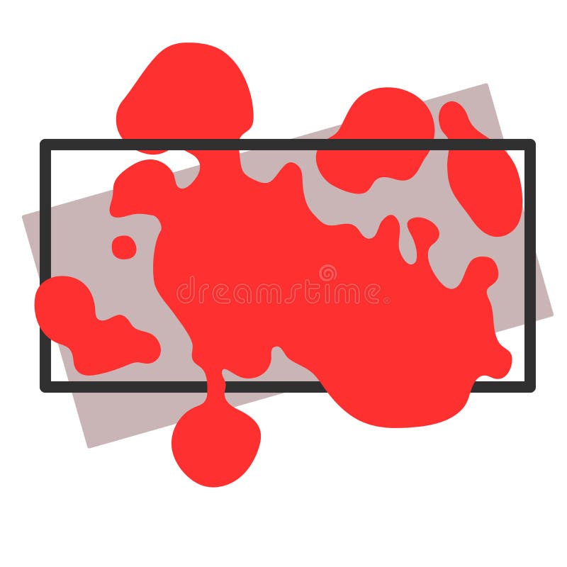 Frame Vector, Spot Splatter of Red Paint Stock Vector - Illustration of ...