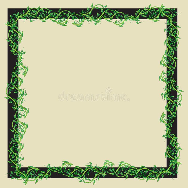 Frame with Vines. Vector Illustration Decorative Design Stock Vector ...