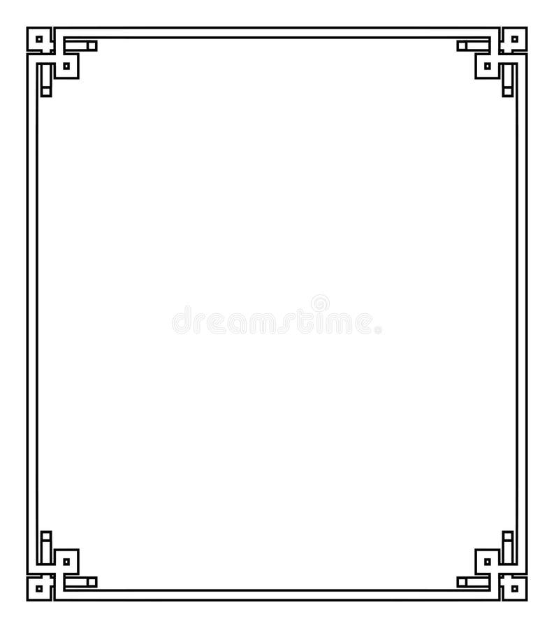 Frame Vintage Corners Made of Geometric Triangles Stock Vector ...