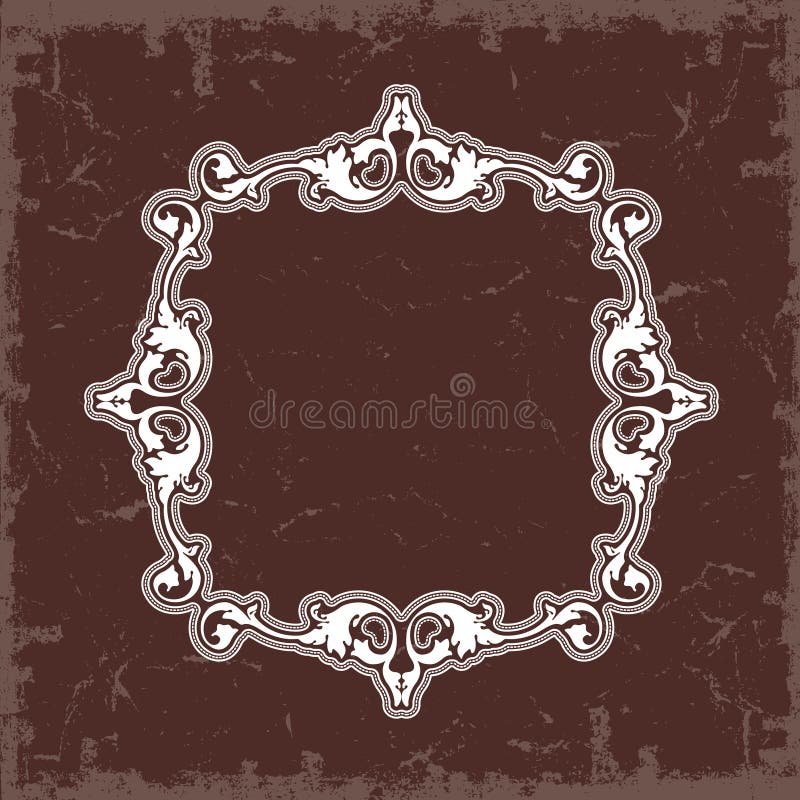 Frame in vintage style stock vector. Illustration of symmetry - 129804441