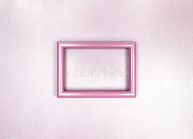 Frame on the Wall, Minimalistic Soft Pink Monochrome Photo Stock Photo ...