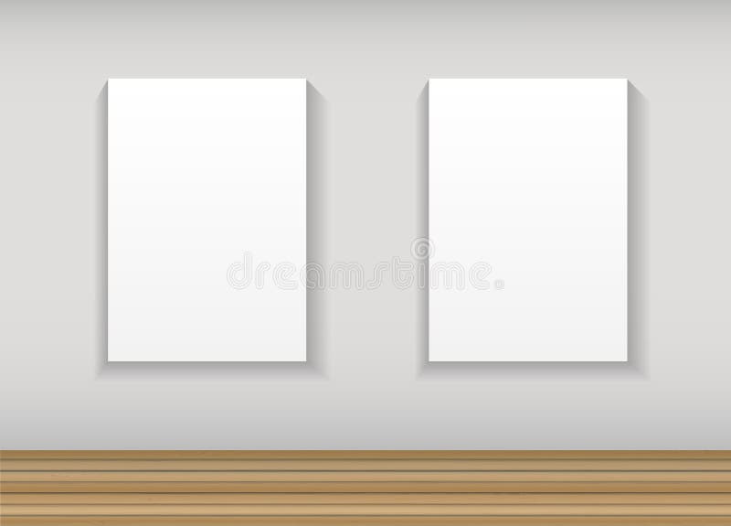 Frame on Wall for Your Text and Images, Vector Illustration Stock ...
