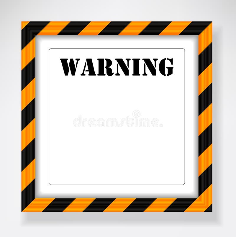 Frame warning text stock vector. Illustration of mount - 36668883
