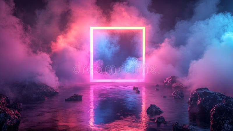 The Frame, Which is Rounded and Square in Shape, Emits a Glow and is ...