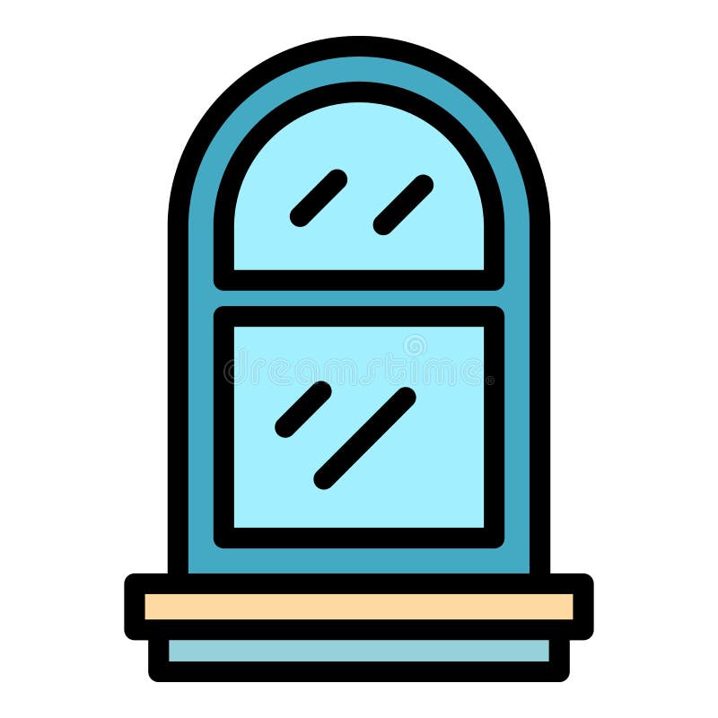 Frame Window Icon Color Outline Vector Stock Vector - Illustration of ...