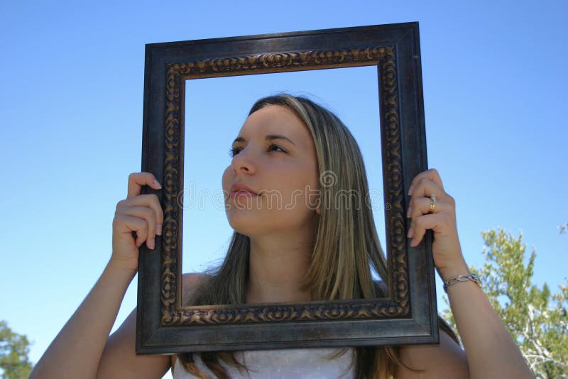 Frame Woman stock image. Image of head, woman, teens, people - 8701