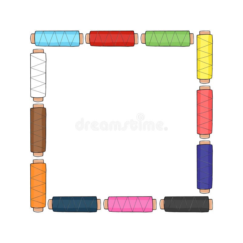 Frame with Wooden Threads and Empty Space for Text Stock Vector ...
