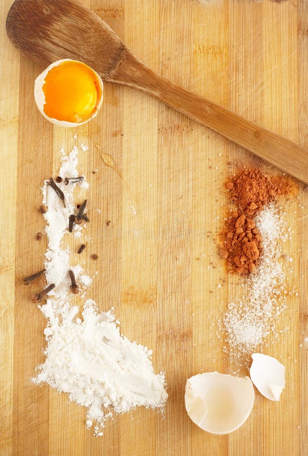 Frame for Writing of Food Ingredients Stock Photo - Image of yolk ...