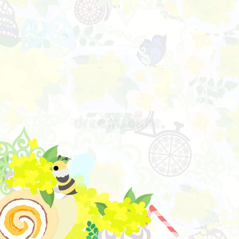 The Frame of Yellow Flower Objects Stock Vector - Illustration of ...