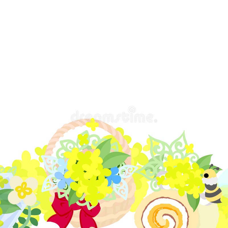 The Frame of Yellow Flower Objects Stock Vector - Illustration of ...