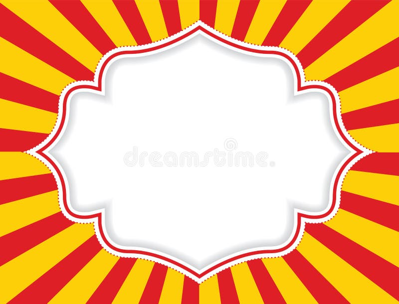 Frame with Yellow and Red Stripes. Stock Vector - Illustration of blank ...