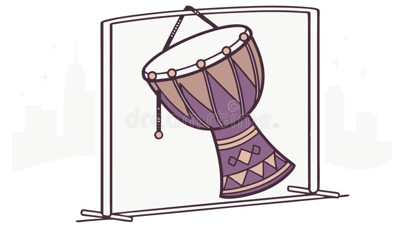 Framed Djembe Drum, Iconic Musical Instrument, Vector Design Generative ...