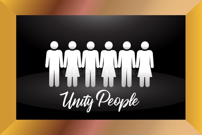 Framed a Group of People. Unity Concept Logo Stock Vector ...