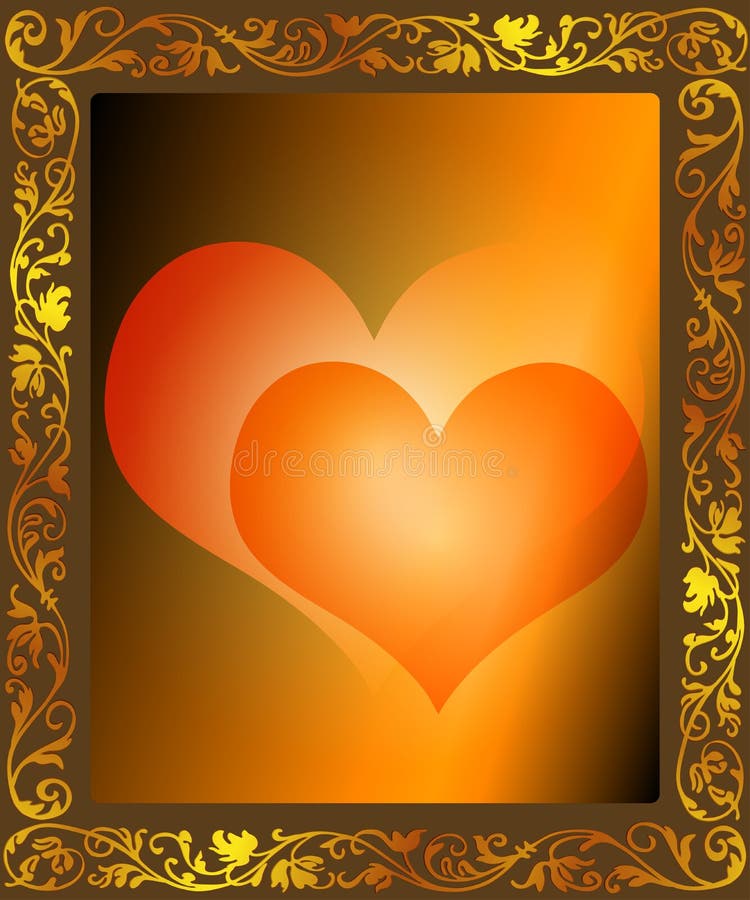 Framed Hearts Picture. Image: 7682284