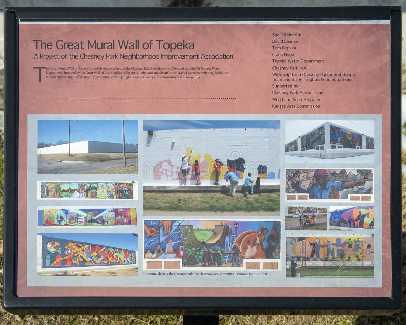 Framed Information Panel for the Great Mural Wall of Topeka Just West ...
