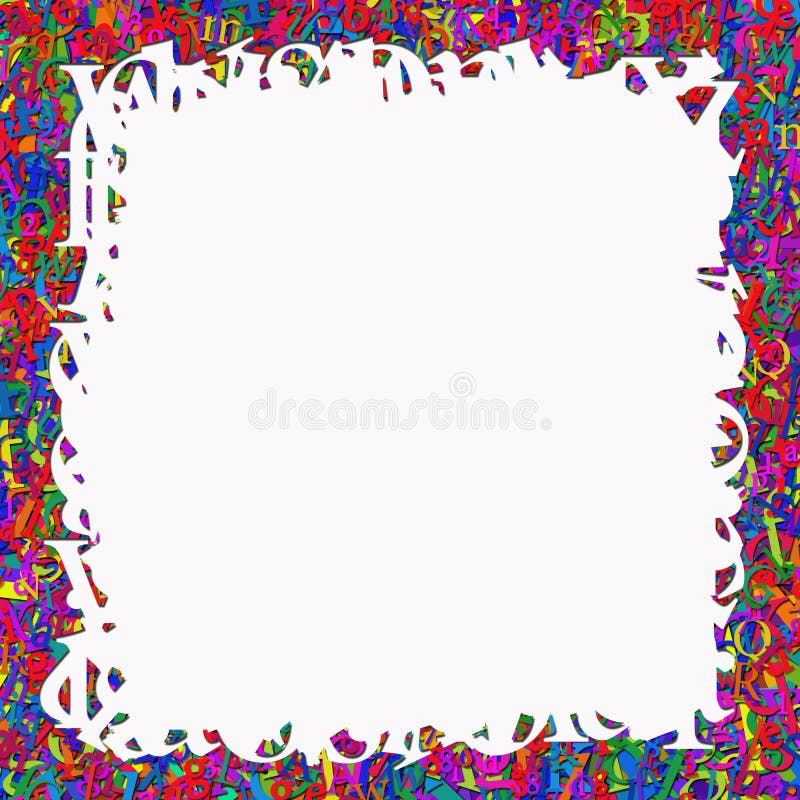 Framed letters stock illustration. Illustration of punctuation - 26197574