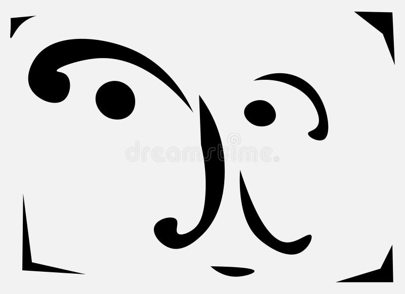 Framed Mystery: a Glimpse of the Abstract Man Stock Vector ...