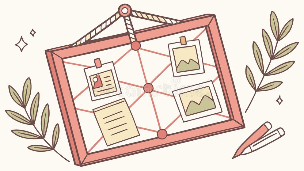 Framed Photos and Notes on Wall, Memory Board Decor, Home Accent ...