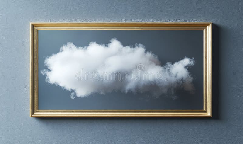 A Framed Picture of a Cloud Stock Illustration - Illustration of ...