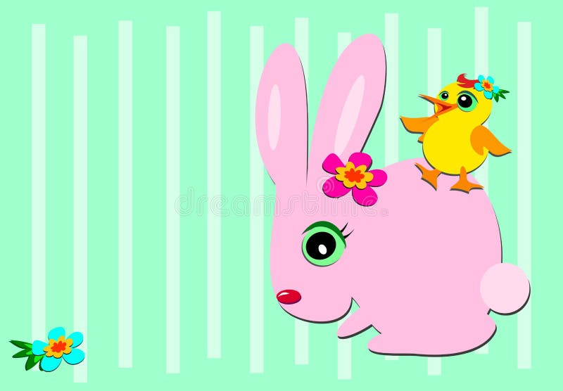 Framed Rabbit and Duck stock vector. Illustration of pattern - 34576858