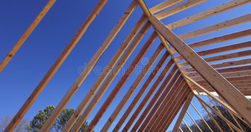 The Framed Structure Construction of Interior Beams Wood Board ...