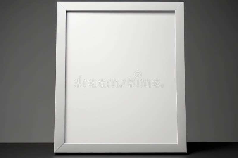 A Framed White Poster. Fake Blank Paper for Use As a Model Stock ...